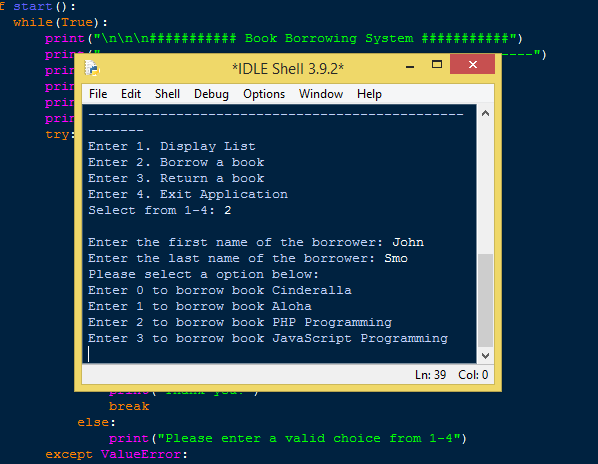 Simple Book Borrowing System In Python Free Source Code Sourcecodester